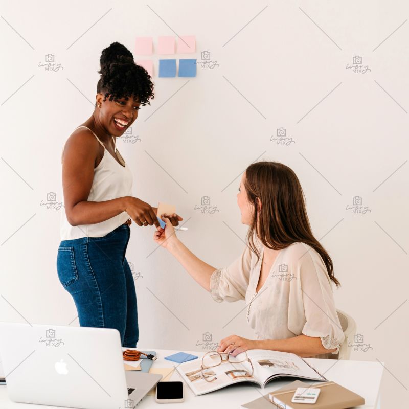 Working Friends Square Stock Photo 31 - Ivory Mix