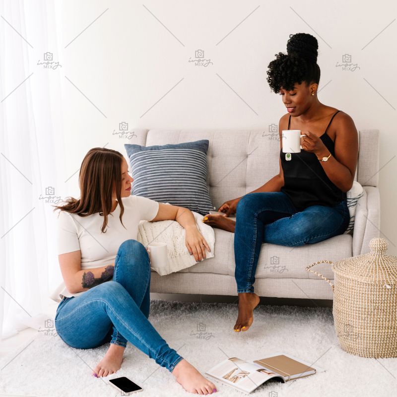 Working Friends Square Stock Photo 34 - Ivory Mix