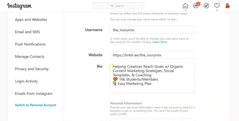 What to put in your Instagram bio to get followers - Ivory Mix
