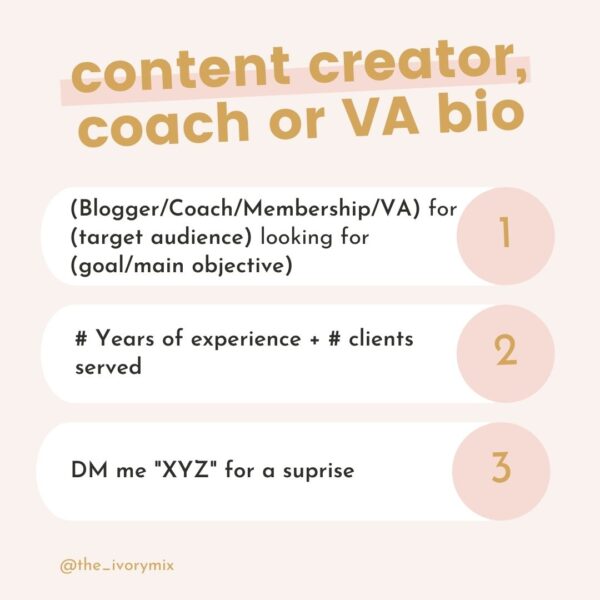 What to put in your Instagram bio to get followers - Ivory Mix