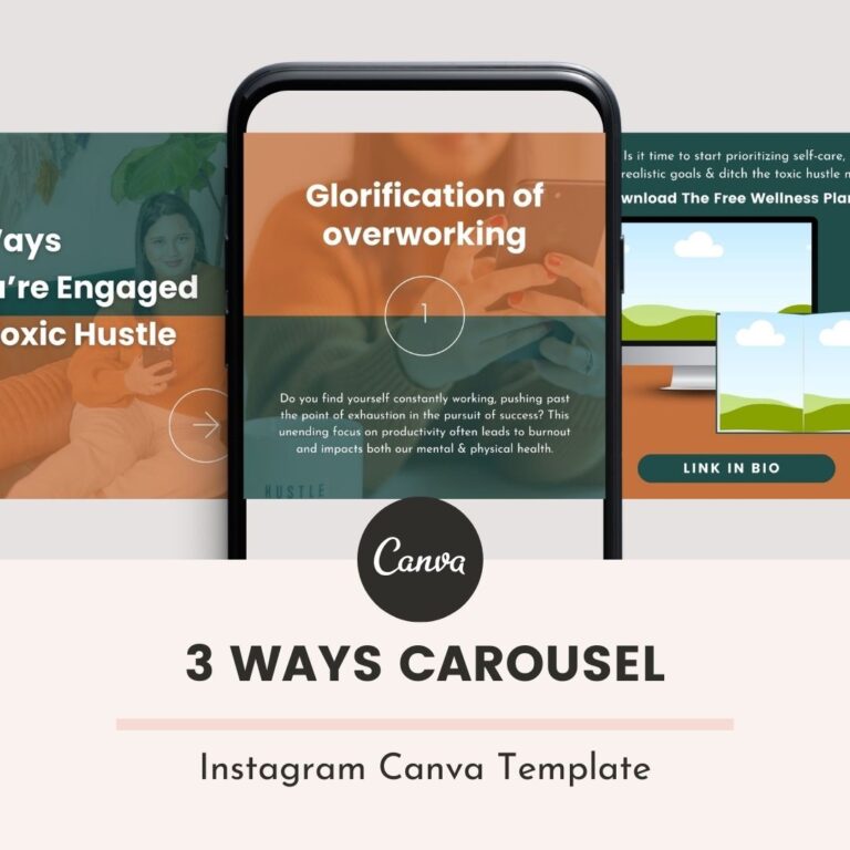 Instagram Carousel Tutorial Canva Template
