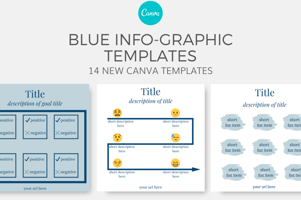 Blue Info-graphic Canva Templates - Ivory Mix