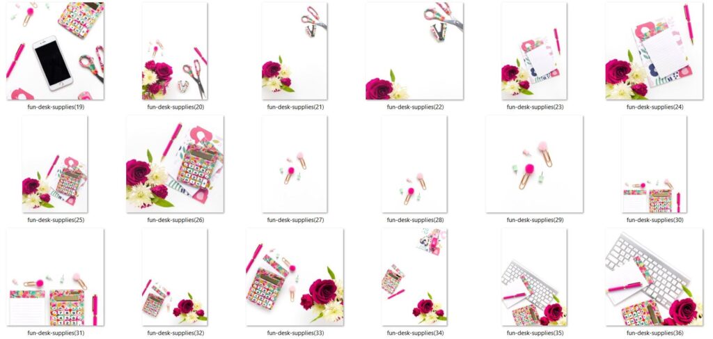 Fun Colorful Desk (30+ Styled Stock Photos) - Ivory Mix