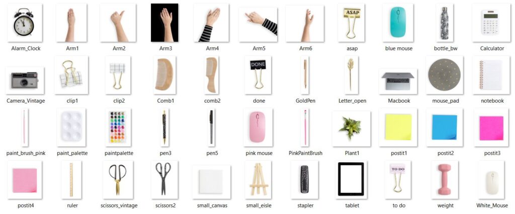 Styled Prop Kit - Scene Creator (250 Props) - Ivory Mix