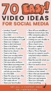 70 of the best video content ideas to grow your business