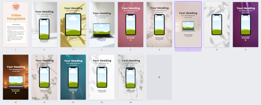 Pinterest Idea Pin Templates