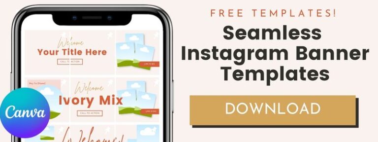 How to create a pinned 3-Part seamless banner on Instagram - Ivory Mix