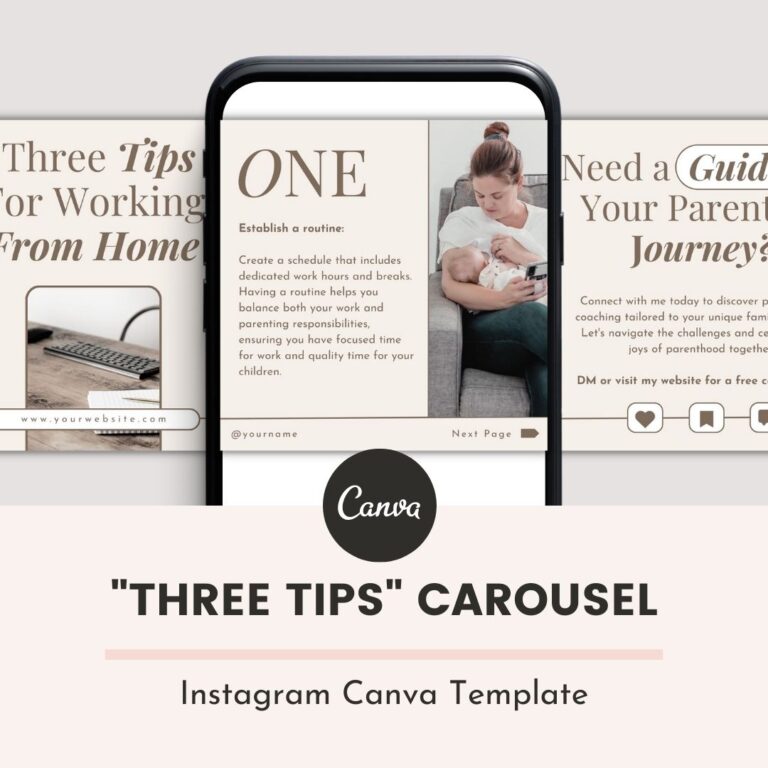 Instagram Carousel Tutorial Canva Template