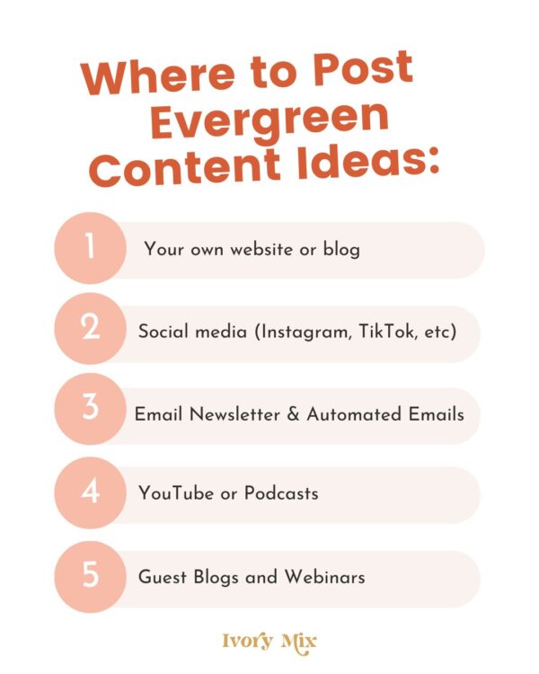 6 Evergreen Content Ideas (+ examples to make it engaging) - Ivory Mix