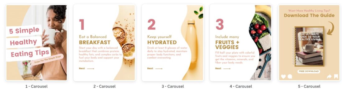Instagram Carousel Tutorial Canva Template