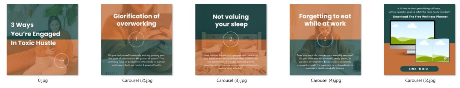 Instagram Carousel Tutorial Canva Template